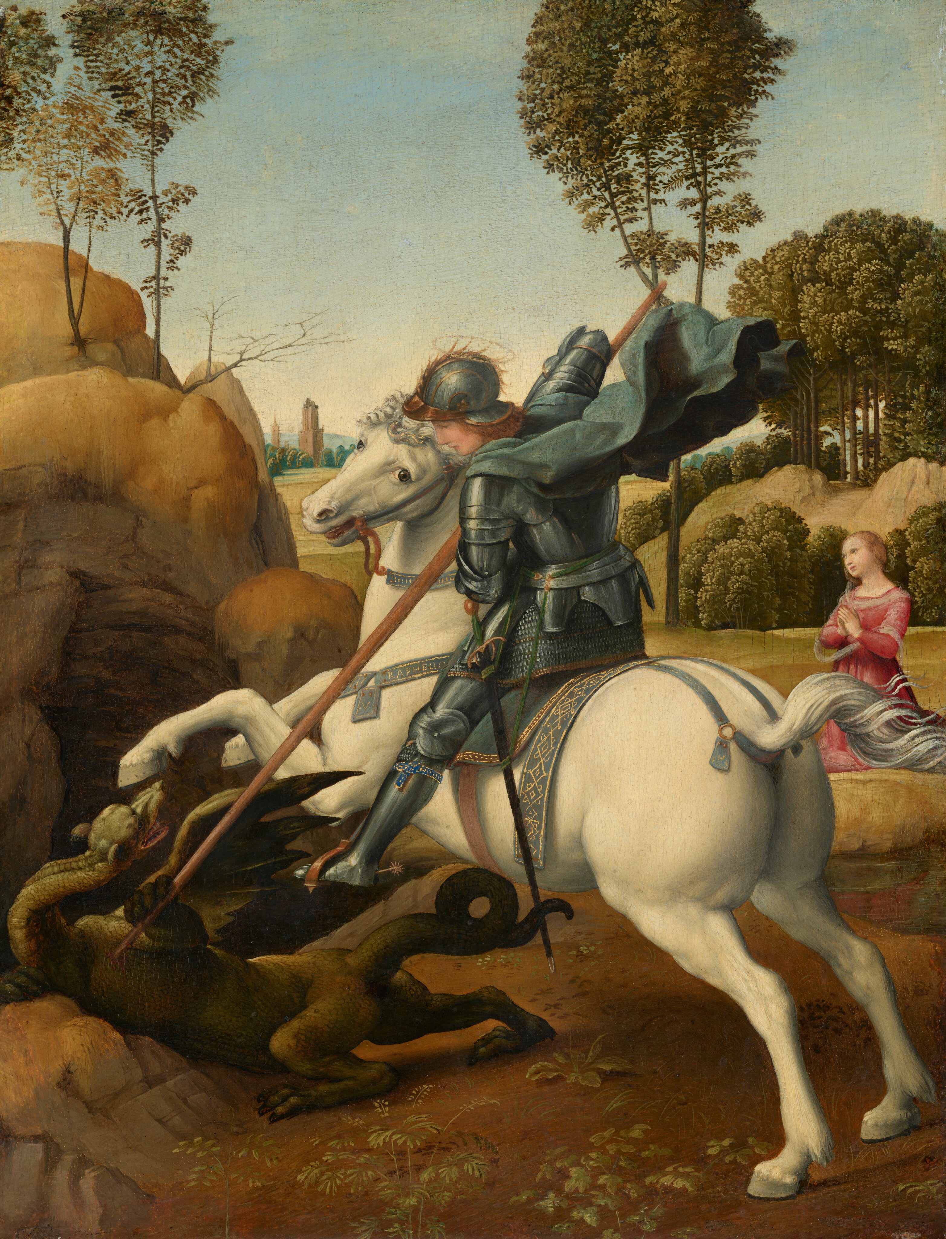 St George and the Dragon by Raphael